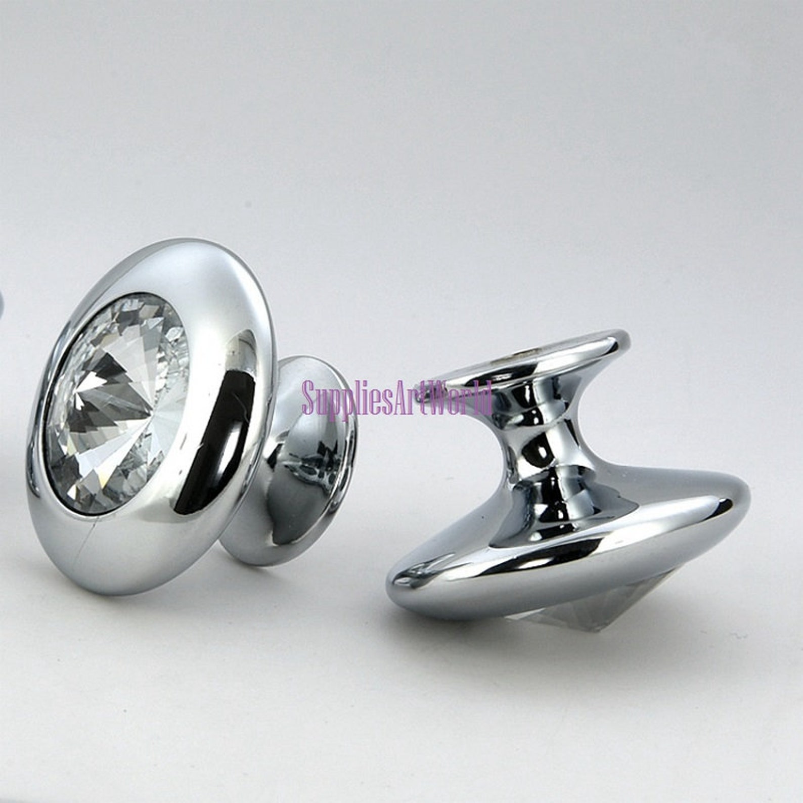 Glass Crystal Knobs Handles Clear Crystal Knobs Drawer Knobs | Etsy