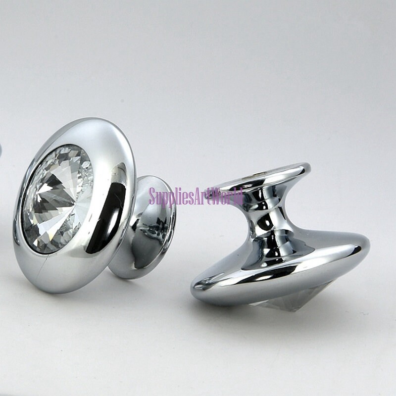 Glass Crystal Knobs Handles Clear Crystal Knobs Drawer Knobs | Etsy