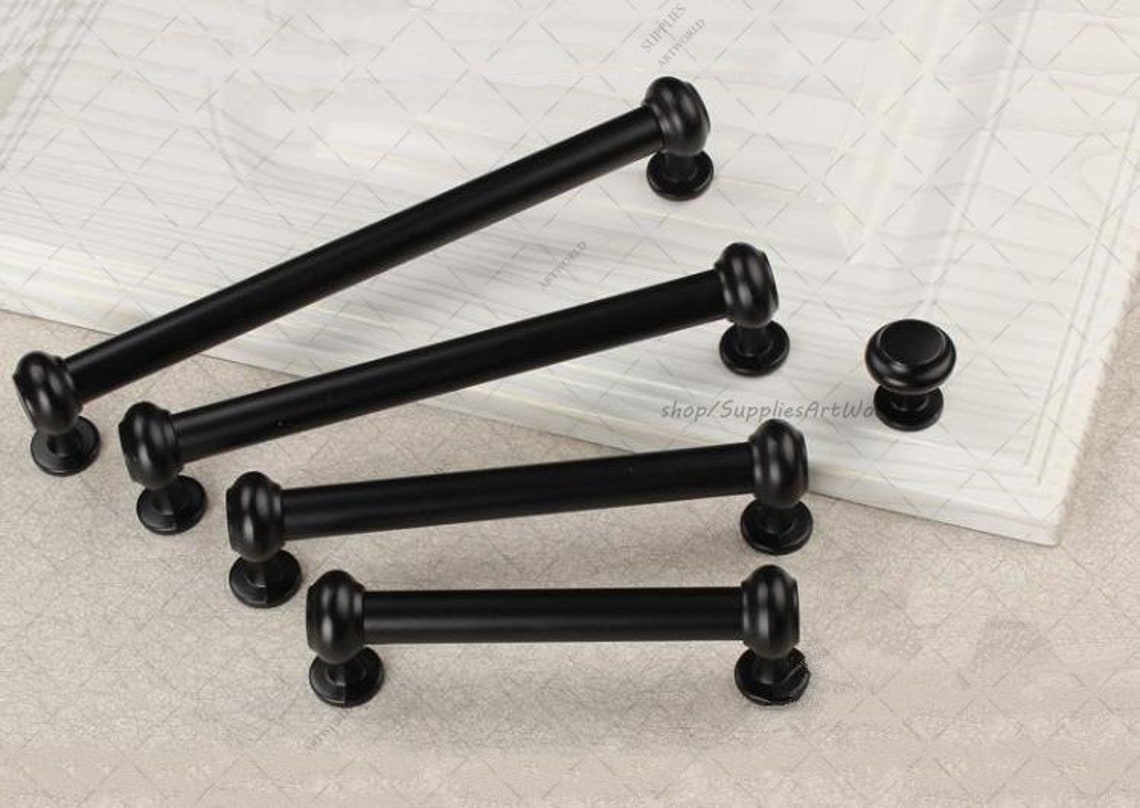 Large Black Kitchen Cabinet Handles Pulls Drawer Knobs Pull | Etsy