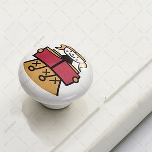 Cartoon Dresser Knobs Handles Kid Drawer Knobs Pulls Handles Ceramic ...