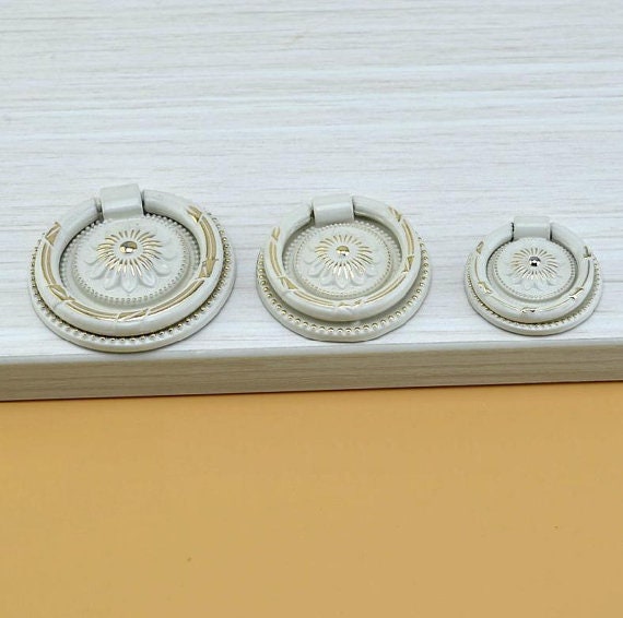 Large Drop Rings Pulls Knobs Drawer Knobs Pulls Retro Dresser - Etsy