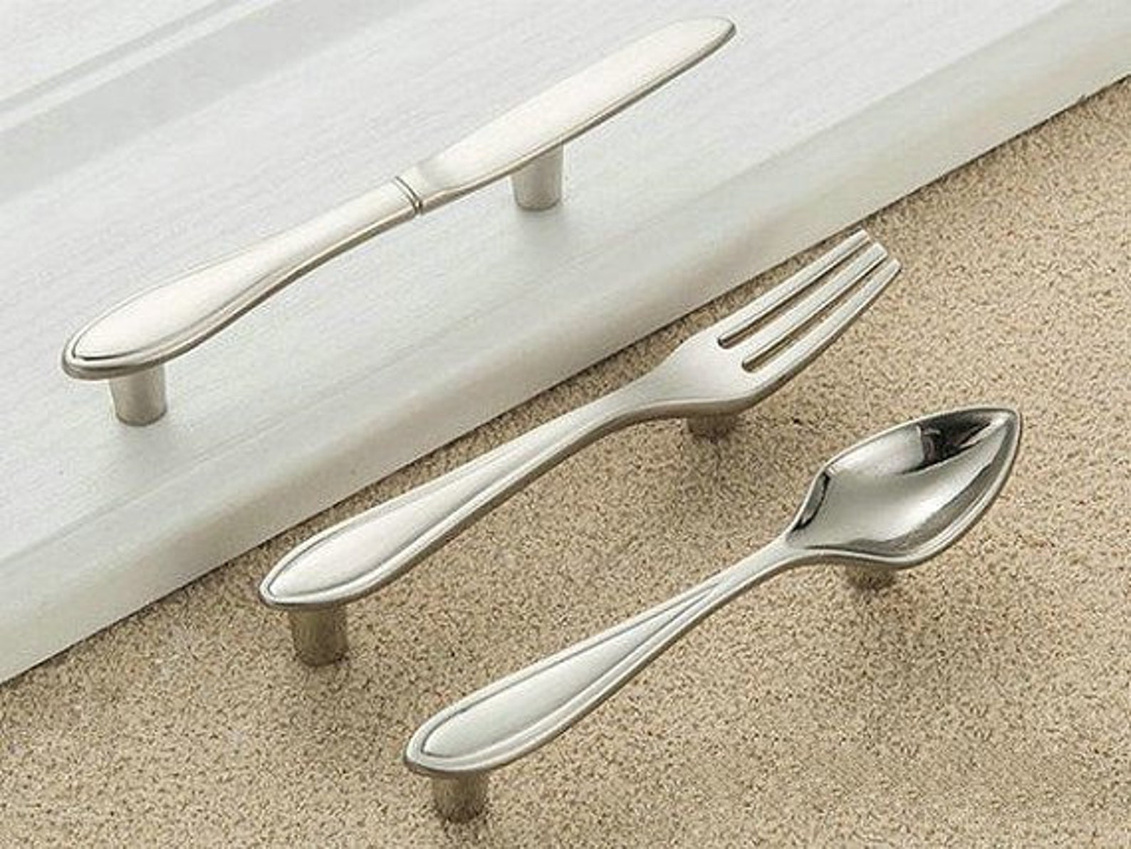 3'' Knife Fork Spoon Handles Kitchen Cabinet Door - Etsy