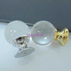 Glass Ball Knobs Handles Dresser Knobs Pulls Transparent Drawer Knobs ...