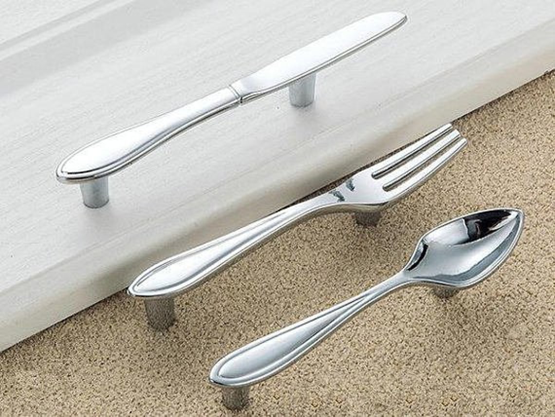 3'' Knife Fork Spoon Handles Kitchen Cabinet Door - Etsy