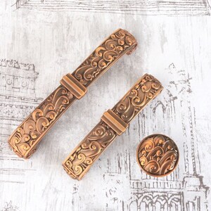 3.75 5 Drawer Pull Handles Carving Dresser Pulls Handle Coffee Brass ...
