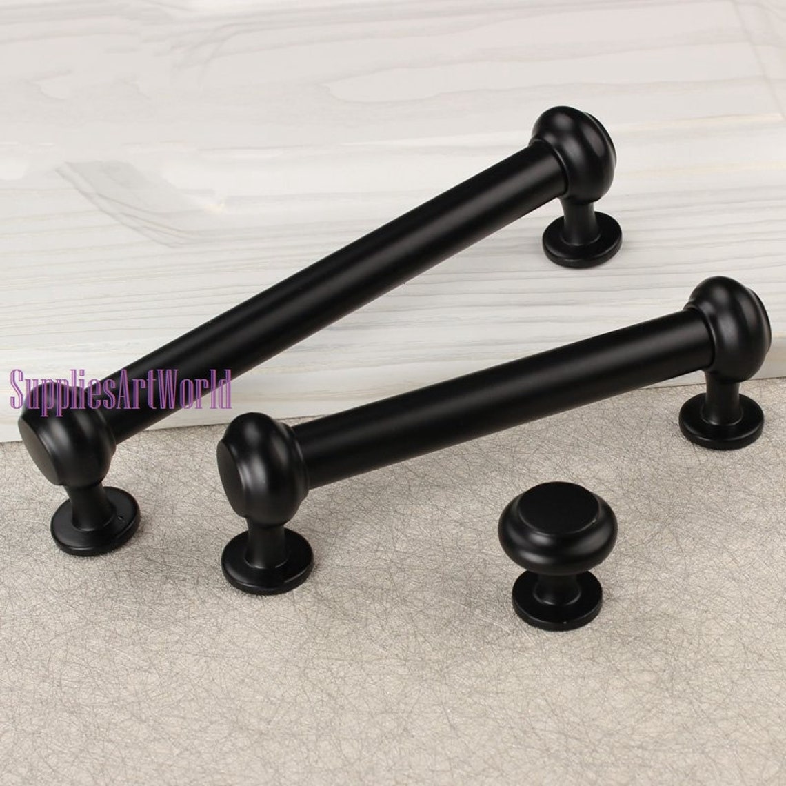 Large Black Kitchen Cabinet Handles Pulls Drawer Knobs Pull | Etsy