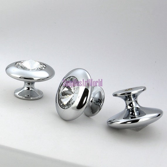 Glass Crystal Knobs Handles Clear Crystal Knobs Drawer Knobs | Etsy