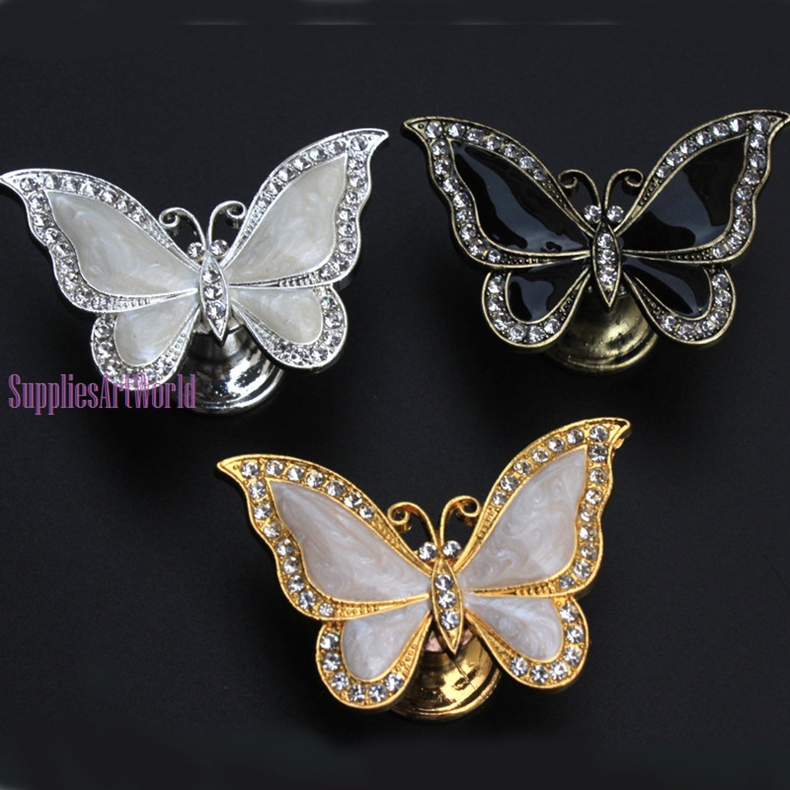 Butterfly Drawer Pulls Knobs Unique Cabinet Knobs Pulls | Etsy