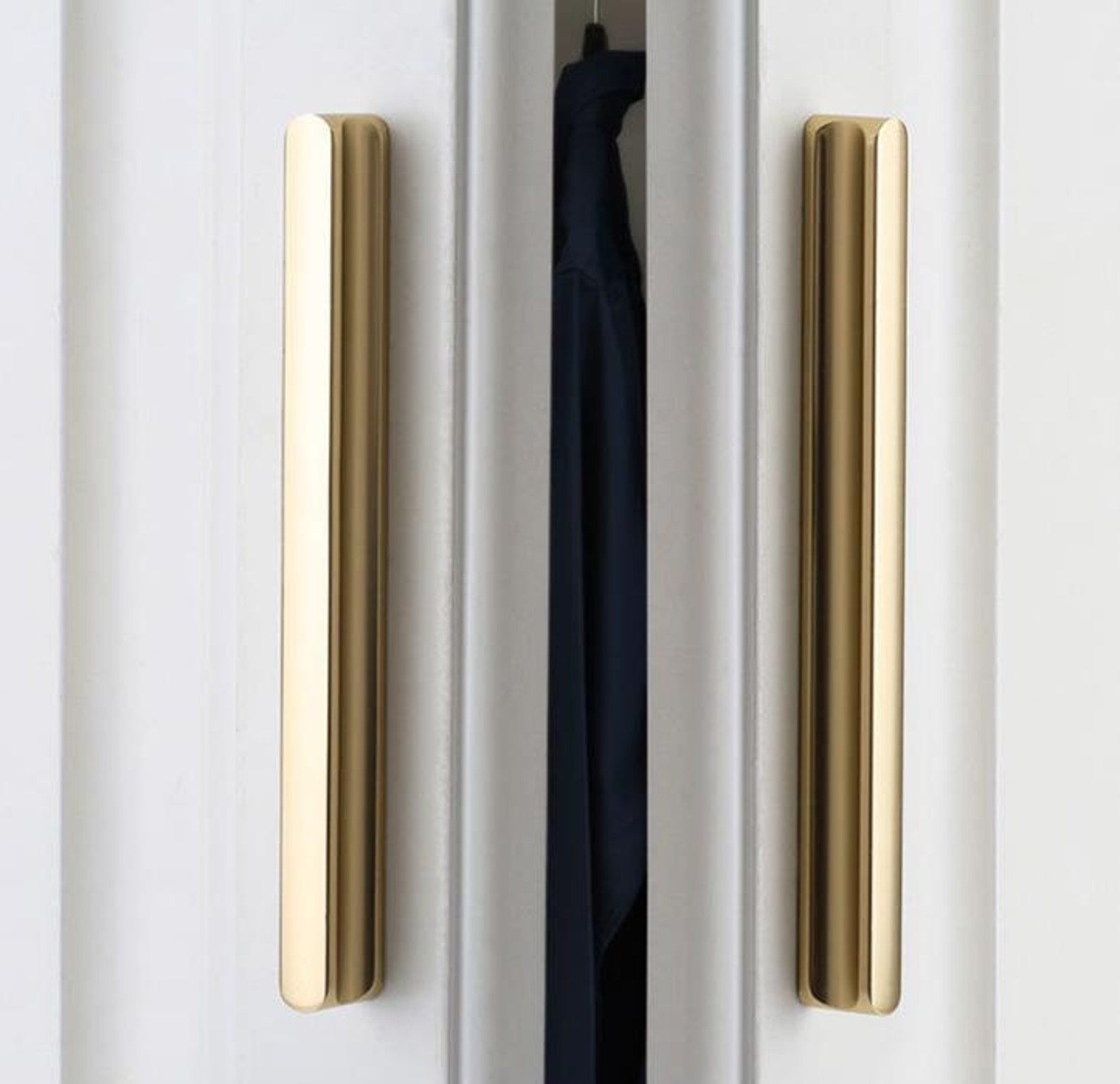 Brushed Brass Black Cabinet Door Wardrobe Extension Handle | Etsy Canada