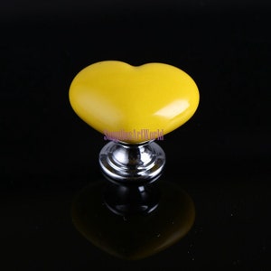 Heart Knobs Handles Drawer Knobs Pulls Handles Ceramic Colorful Knobs Dresser Pulls Handles ...