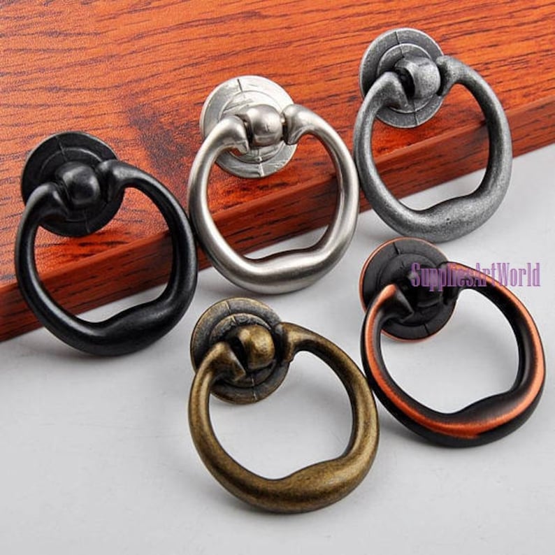 Drop Rings Pulls Knobs Drawer Pulls Handles Vintage Dresser - Etsy