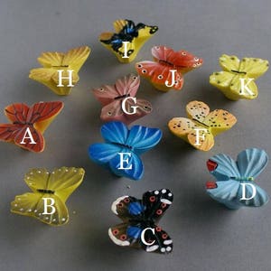 Shabby Chic Resin Butterflies Knobs Dresser Knobs / Kids Drawer Knobs Pulls Handles Unique ...