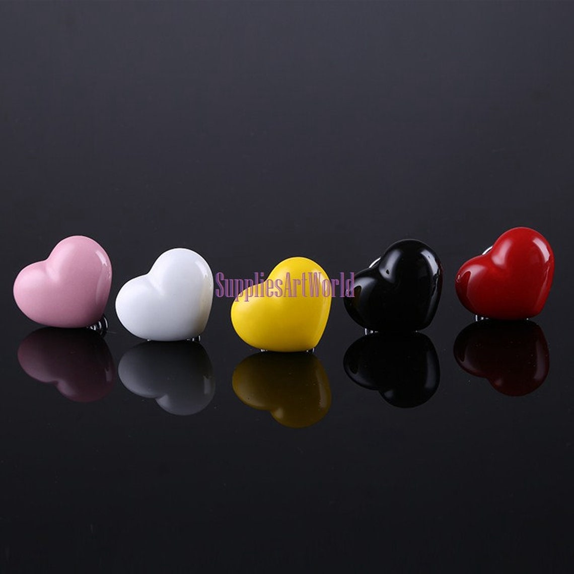 Heart Knobs Handles Drawer Knobs Pulls Handles Ceramic | Etsy