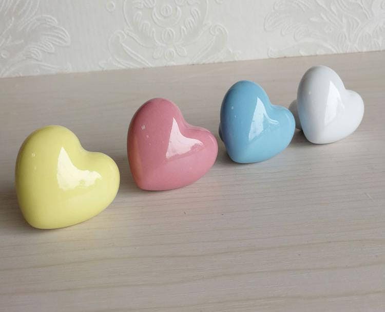 3 Heart Knobs Dresser Knob Pulls Drawer Knobs Pull - Etsy