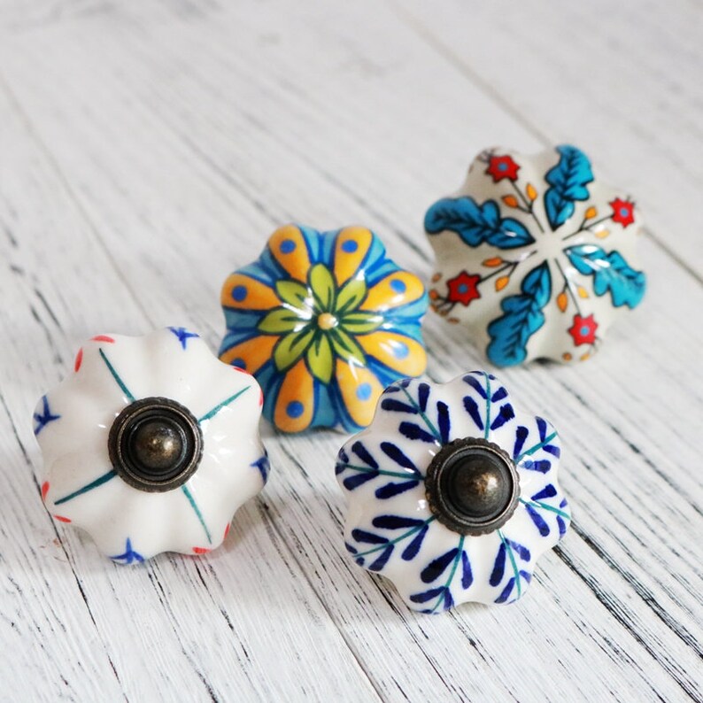 Ceramic Drawer Knobs Pull Handles Kitchen Cabinet Door Knobs - Etsy