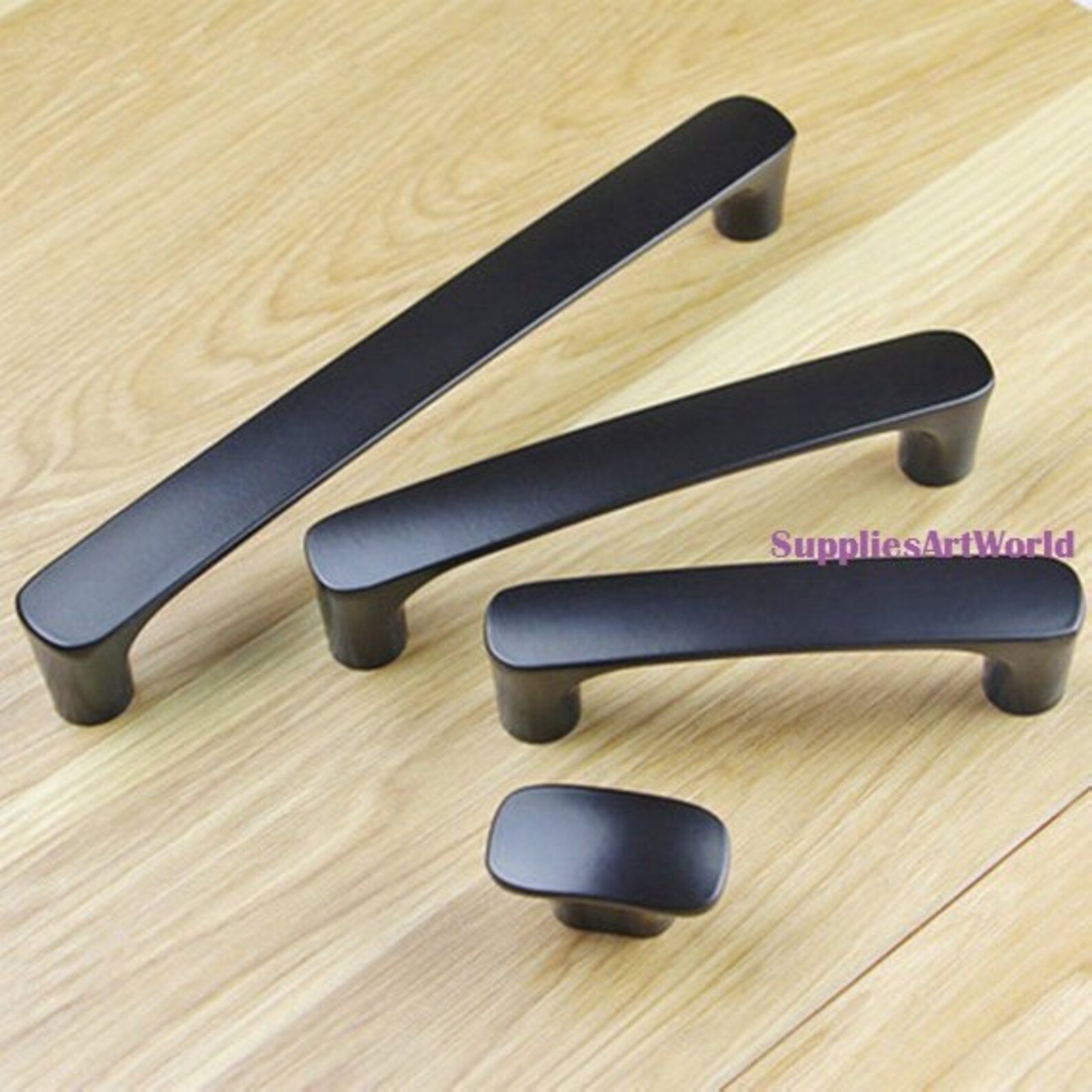 3.75 5 7.56 Black Kitchen Cabinet Handles | Etsy