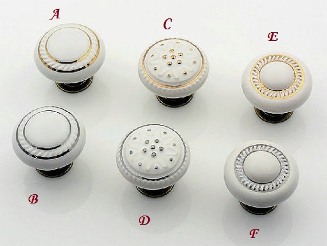 White Dresser Knobs Handles Drawer Knobs Pulls Handles Ceramic - Etsy