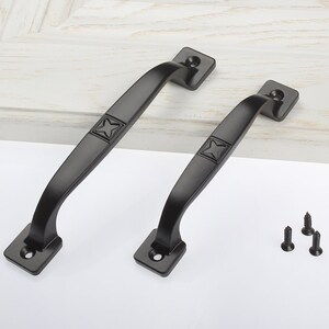 4.5" 5.75" Black Drawer Handles Pulls Cabinet Pulls Handles Door ...