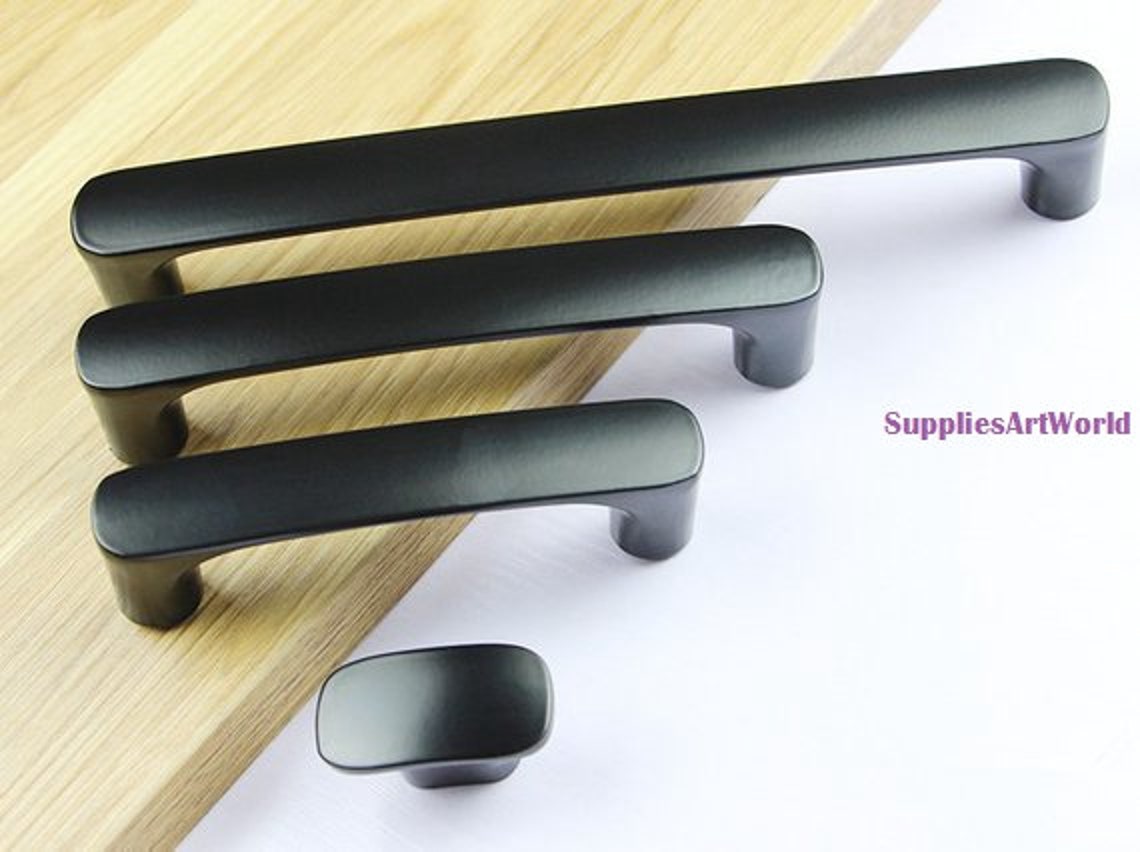 3.75 5 7.56 Black Kitchen Cabinet Handles | Etsy