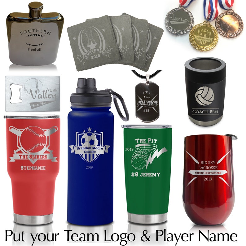 Custom Sport Team Gifts Stainless Steel Sports Bottles | Etsy