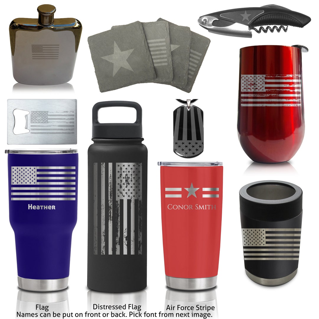 Custom American Flag Gifts - Stainless Steel Insulated Sports Bottles ...