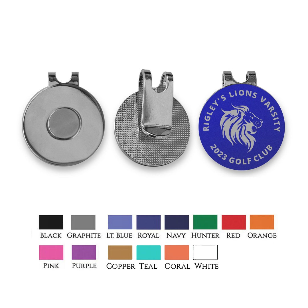 Golf Marker Magnetic Hat Clip - Many Colors Custom Design - Etsy
