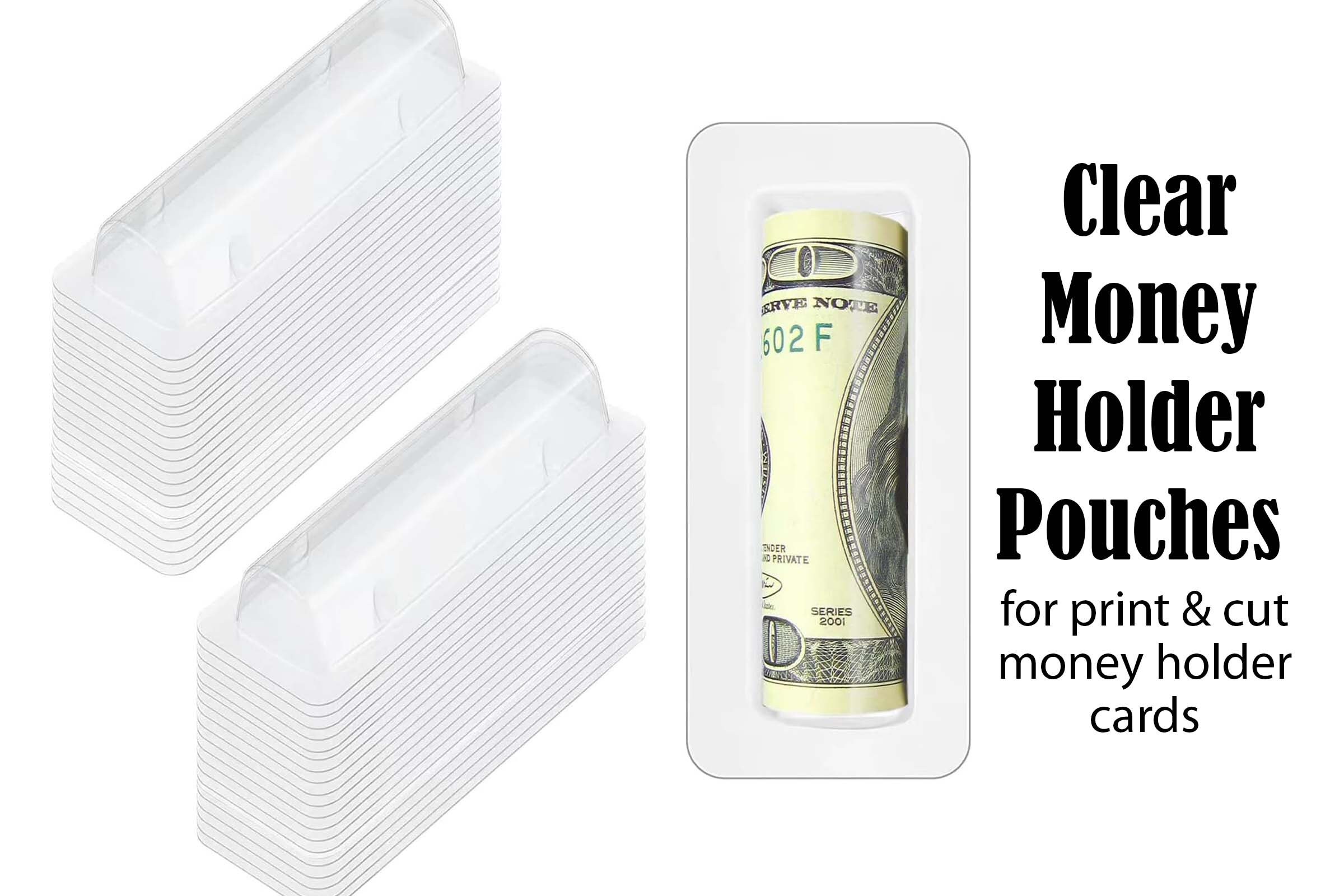 Self-adhesive Clear Money Holder Bubble Packaging, Money Card Holders ...