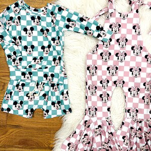 Checker Boy Mouse Print / Vintage Bell Bottoms / Bummies / Lounge Set ...