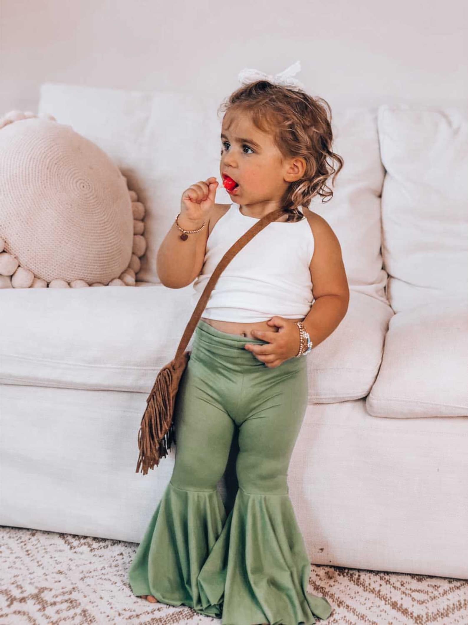 Solid Color Bell Bottoms / Fall Girls Flares | Etsy