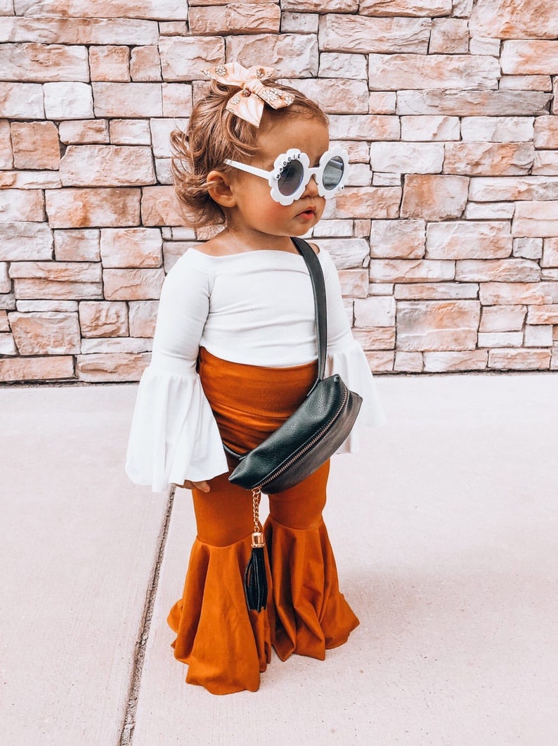 Solid Color Bell Bottoms / Fall Girls Flares | Etsy