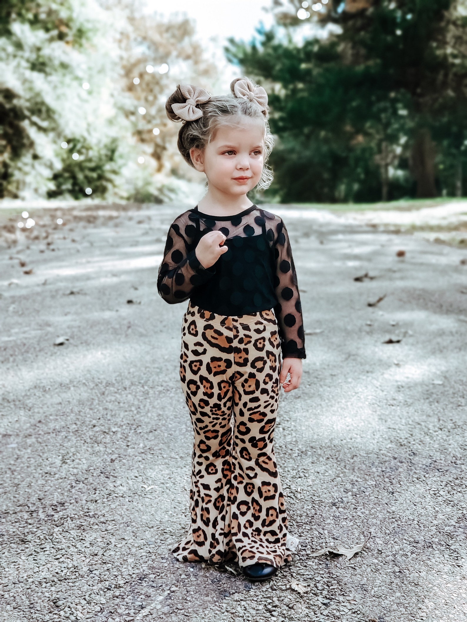 Leopard Print Bell Bottoms / Animal Print Flares / Bell Bottoms / Girls ...