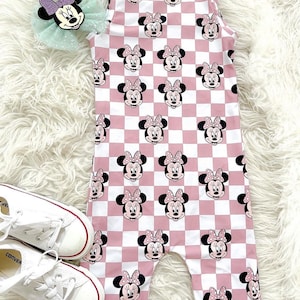 Checker Girl Mouse Print / Vintage Bell Bottoms / Bummies / Lounge Set ...