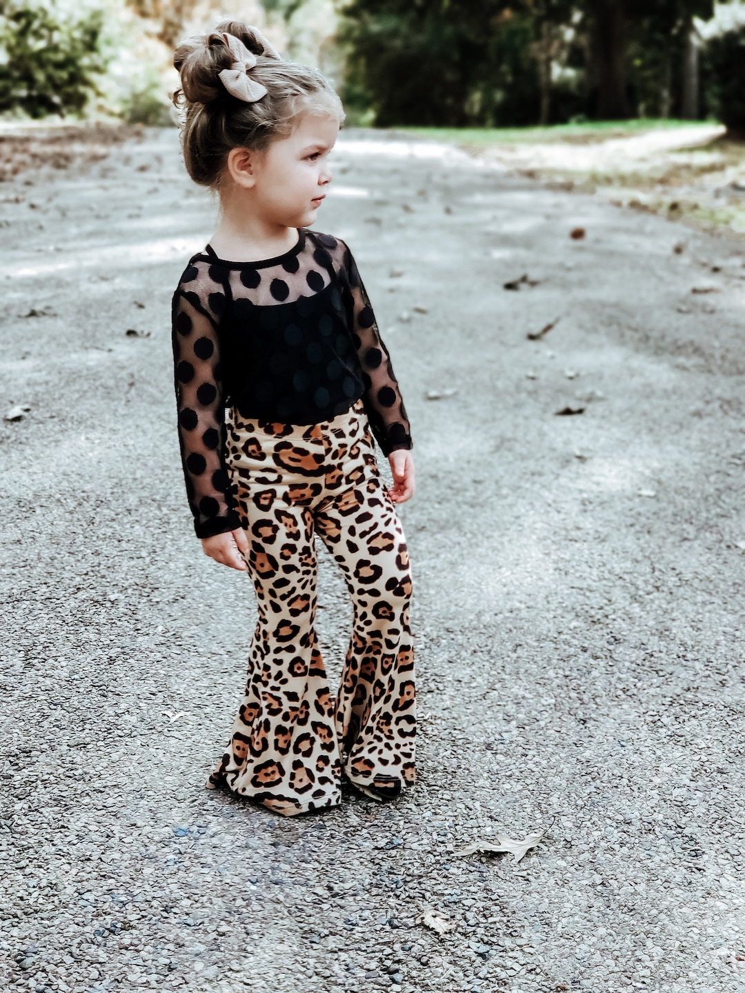Leopard Print Bell Bottoms / Animal Print Flares / Bell Bottoms / Girls ...