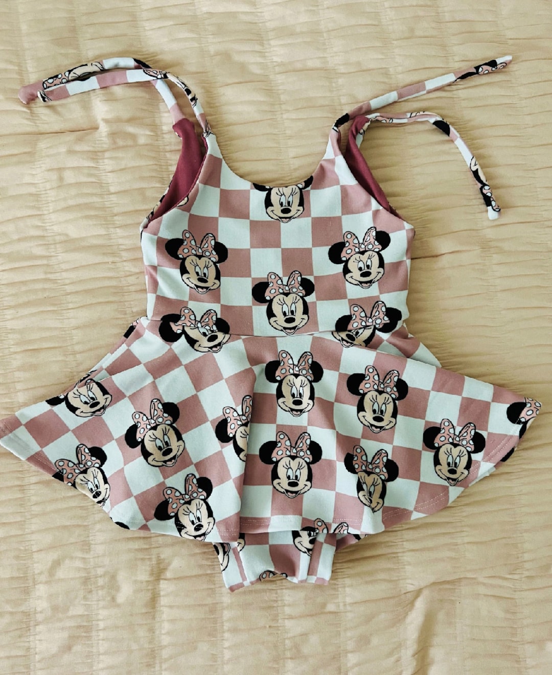 Checker Girl Mouse Print / Vintage Bell Bottoms / Bummies / Lounge Set ...