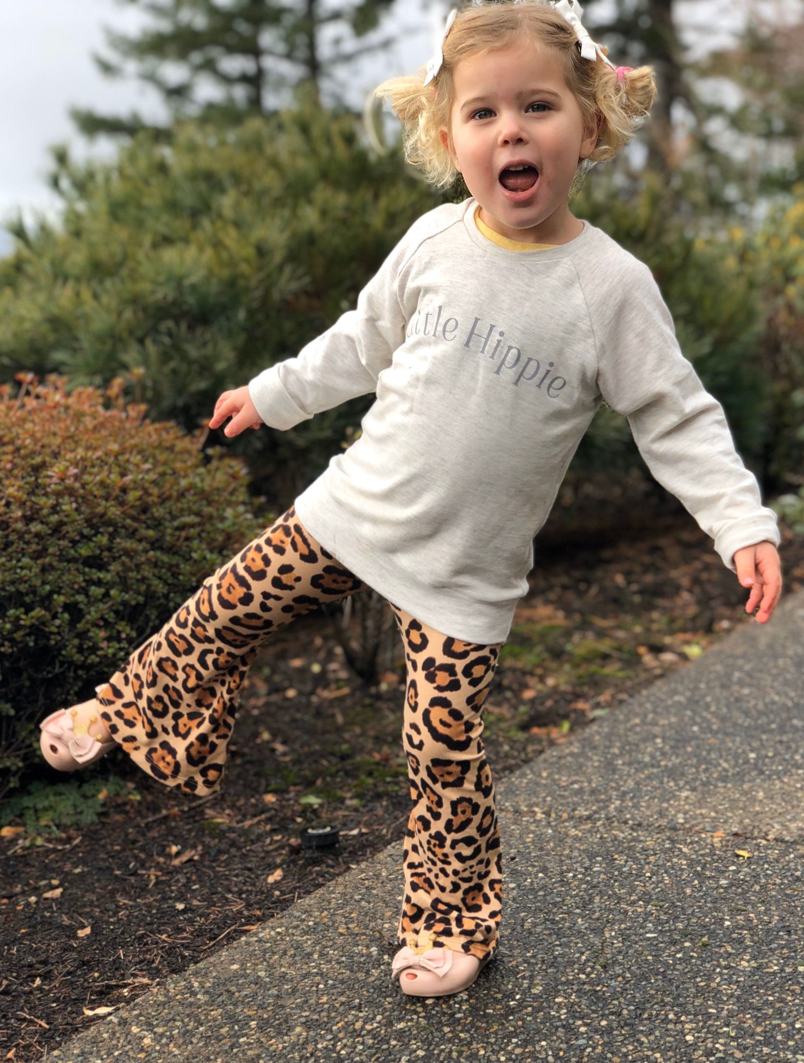 Leopard Print Bell Bottoms / Animal Print Flares / Bell Bottoms / Girls ...