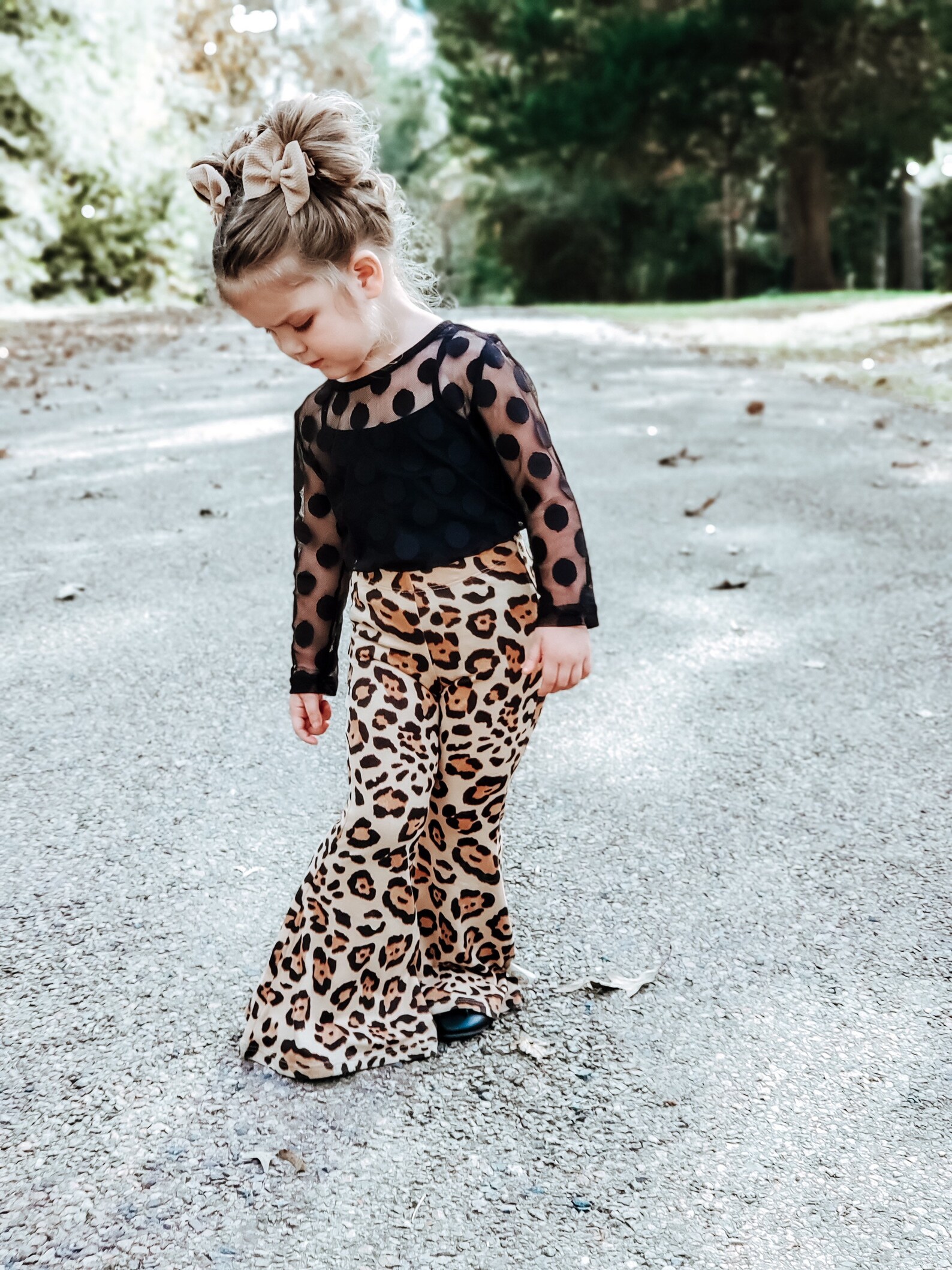 Leopard Print Bell Bottoms / Animal Print Flares / Bell Bottoms / Girls ...