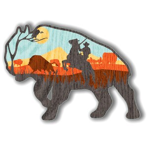 Buffalo Multilayer Laser Cut Files Buffalo Cut File 3D Layer Plywood ...