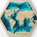 5 Layer Hexagon 3D Map of the World, Multi layer Panel,laser Cut File ...