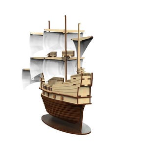 Ship Boat "mayflower"- SVG Laser Cut File,laser Cut Wooden Sailboat ...