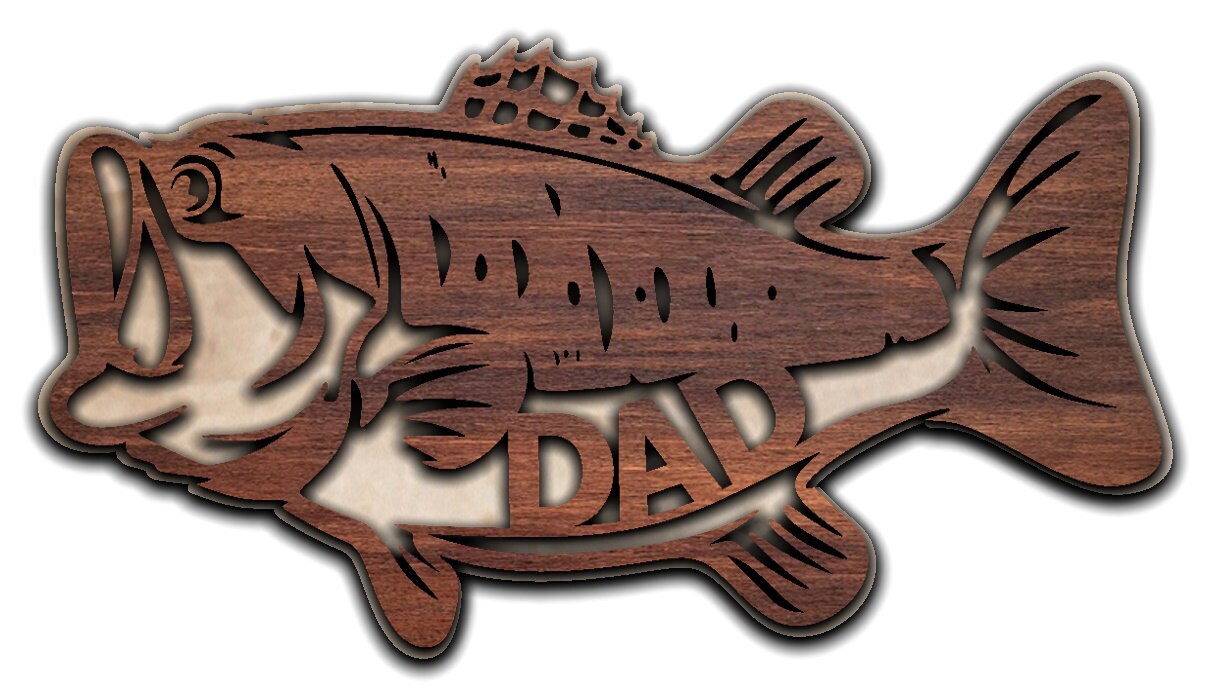Bass Father's Day Sign, Dad Laser Cut,grandpa Sign, Uncle-papa- for ...