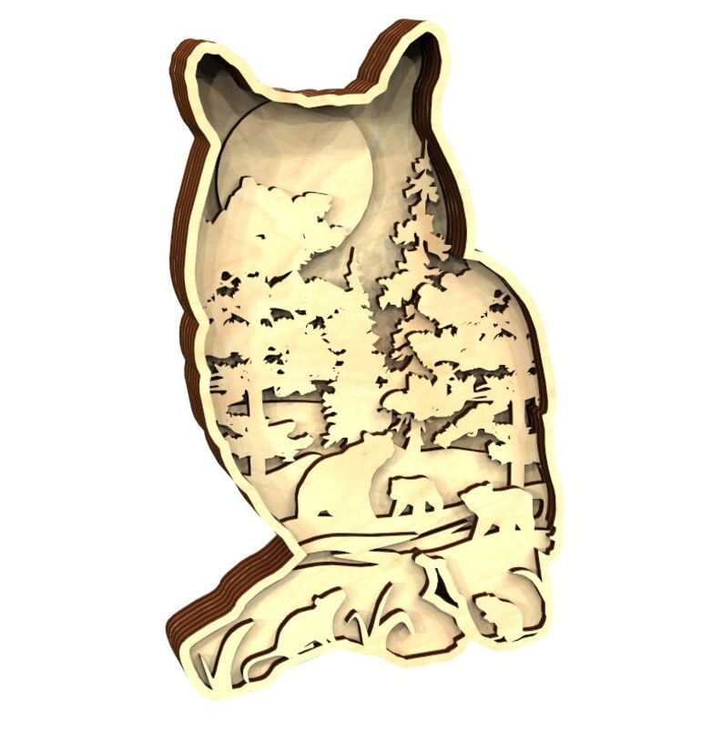 Owl Svg,owl Laser Cut Files Glowforge Files 6 Layer Kids Multilayer ...