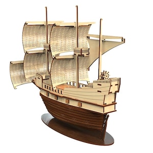 Ship Boat "mayflower"- SVG Laser Cut File,laser Cut Wooden Sailboat ...