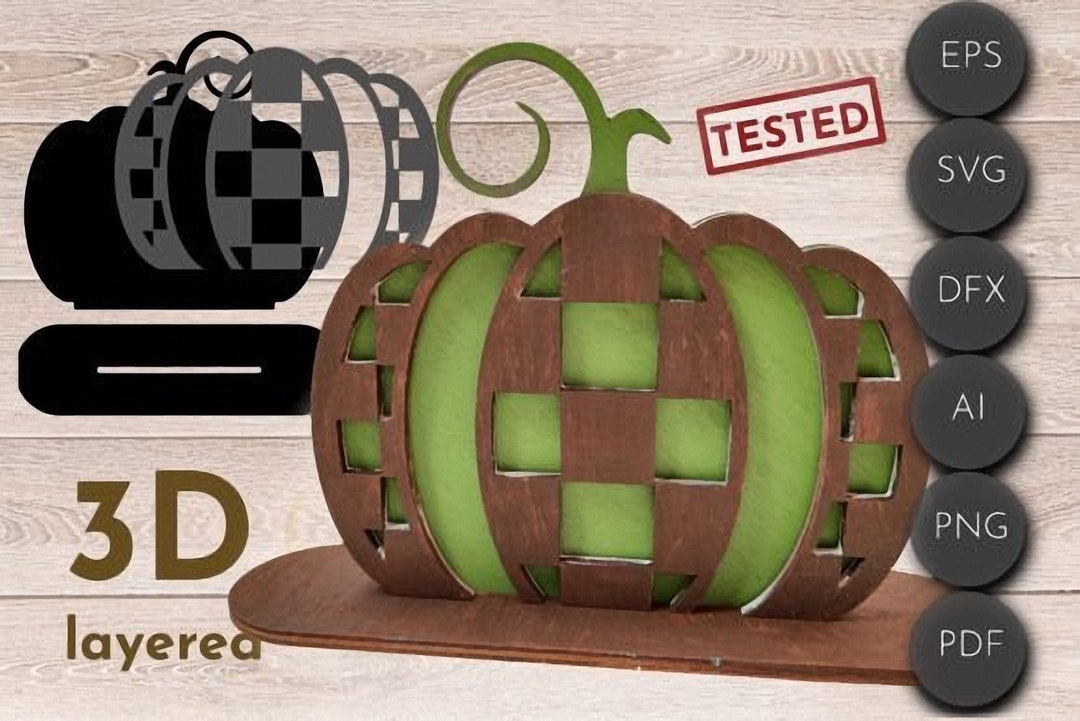 3d Layered Pumpkin SVG, Multi Layer Halloween Pumpkin DFX, Thanksgiving ...