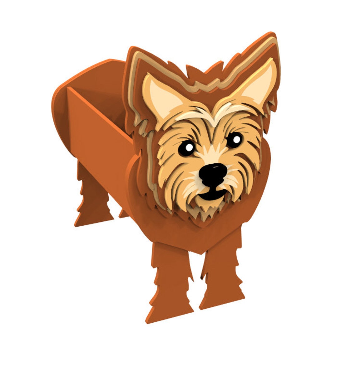 Yorkshire Terrier Planter Pattern, Dog Wood Planter, DIY Garden ...
