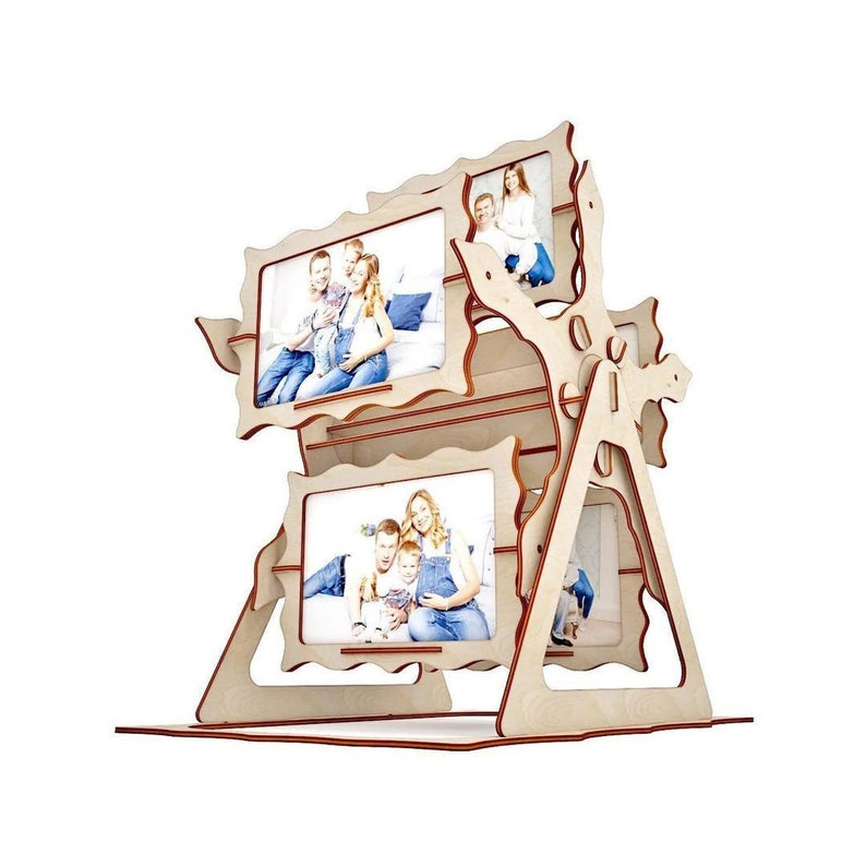 Carousel Photo Frame for 5 or 6 Photos Two Cutting Options Photo Wheel ...
