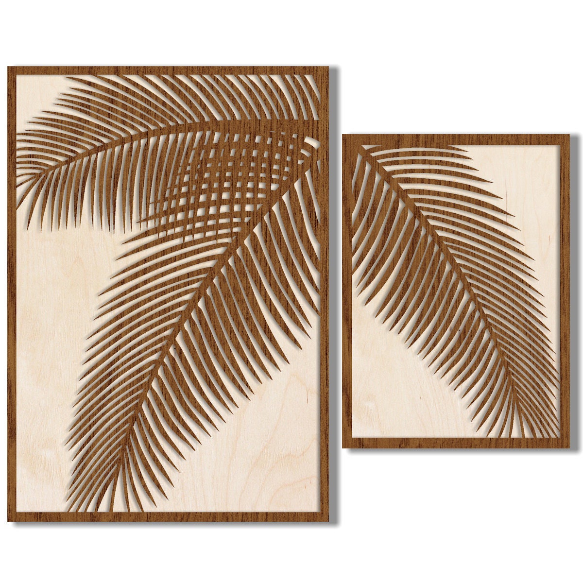 Decorative Panel With a Fern Laser Cut Files Set of 2 Panels - Etsy