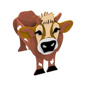 Cow Planter Pattern, Cow Wood Planter, DIY Garden Ornament Flower Pot ...