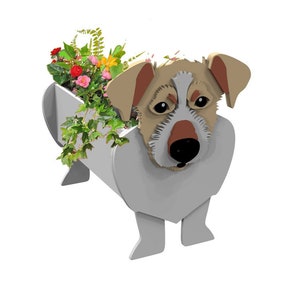Jack Russell Planter Pattern, Dog Wood Planter, DIY Garden Ornament ...