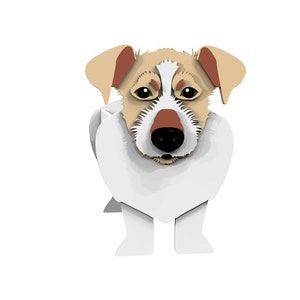 Jack Russell Planter Pattern, Dog Wood Planter, DIY Garden Ornament ...