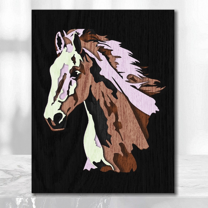 Layered Horse Svg - Etsy